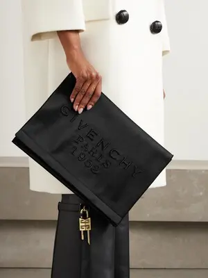 Givenchy Embroidered Satin Pouch