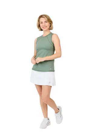 SOFIBELLA Sleeveless Tennis Shirt - Army
