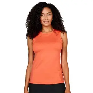 SOFIBELLA Sleeveless Tennis Shirt - Nectarine