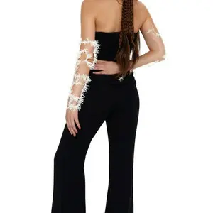 AKALIA Sophie One-shoulder Jumpsuit With Decorative Gloves