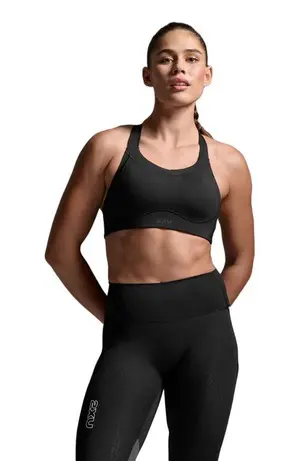 2xu Light Speed High Impact Bra - Black/silver Reflective