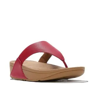 Fitflop Lulu Leather Toe-post Sandals - Burnt Berry