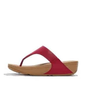 Fitflop Lulu Leather Toe-post Sandals - Burnt Berry