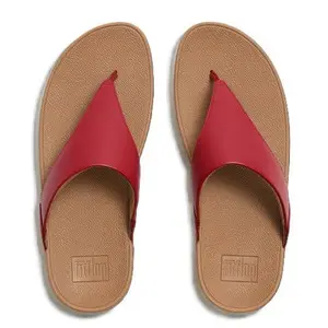 Fitflop Lulu Leather Toe-post Sandals - Burnt Berry