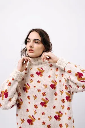 MARGO BARIDON Cielo Sweater - Fuchsia