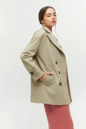 MARGO BARIDON Heidi Short Coat - Oyster