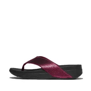 Fitflop Surfa Sequin Toe Post Sandals - Ruby