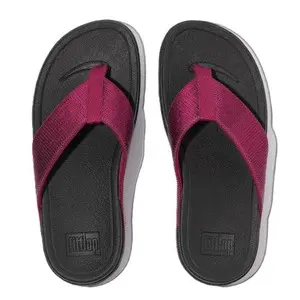 Fitflop Surfa Sequin Toe Post Sandals - Ruby