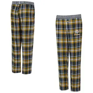 CONCEPTS SPORT Pittsburgh Steelers Laney Plaid Tri-blend Pants - Black