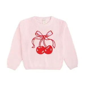 SWEET WINK Cherry Bow Knit Sweater