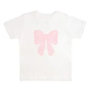 SWEET WINK Lace Bow Puff Short Sleeve T-shirt - White