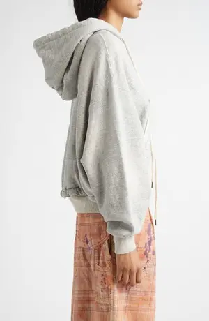 R13 Oversized Cinched Hem Hoodie