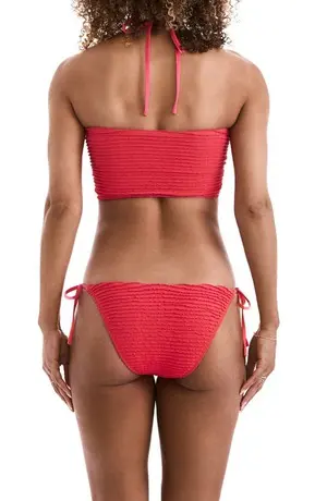 MIMI FLAMINGO Peyton Ruffle Side Tie Bikini Bottoms