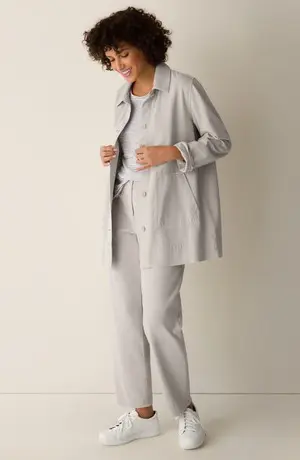 Eileen Fisher Organic Cotton Chore Jacket - Papyrus