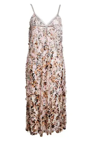 Marni Sequin Embellished Slip Dress
