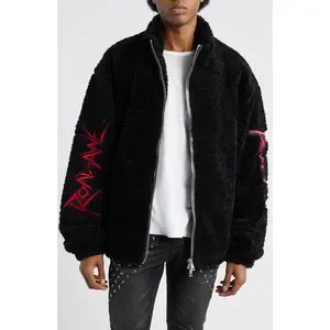 RtA Kye Venom Oversized Faux Shearling Jacket