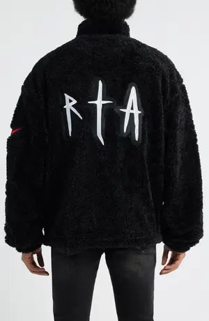 RtA Kye Venom Oversized Faux Shearling Jacket