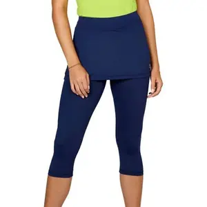 SOFIBELLA Uv Staples Abaza Tennis Skirt With Capri Leggings - Navy