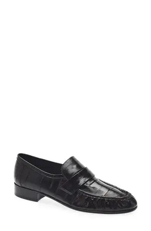 THE ROW Eelskin Leather Loafer - Brown
