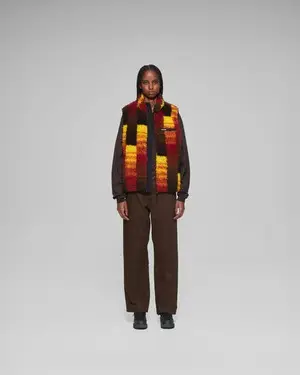 VOWELS Patterned Jacquard Fleece Vest