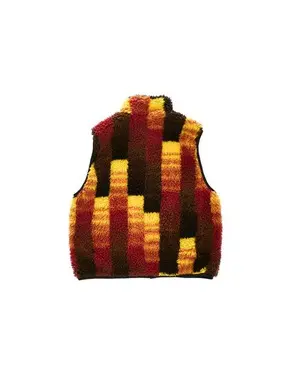 VOWELS Patterned Jacquard Fleece Vest