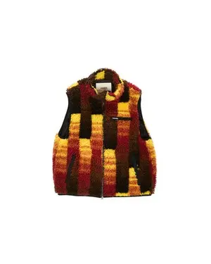 VOWELS Patterned Jacquard Fleece Vest - Multi