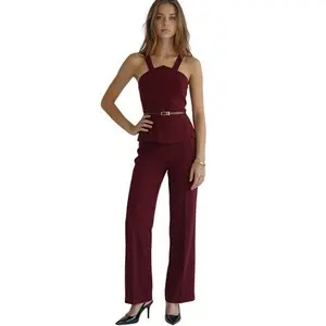 AKALIA Ingrid Jumpsuit - Medium Red