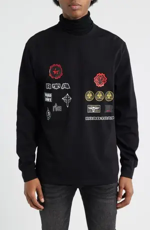 RtA Graphic Military Patch Turtleneck
