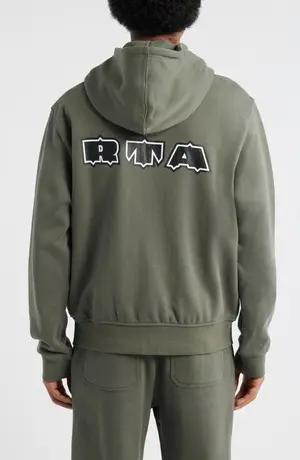 RtA Floyd Military Patch Zip Hoodie