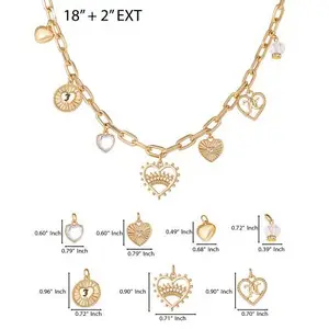Juicy Couture Heart Logo Charm Necklace
