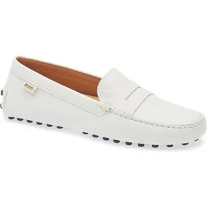TOD'S Penny Loafer Driving Shoe - Bianco Calce