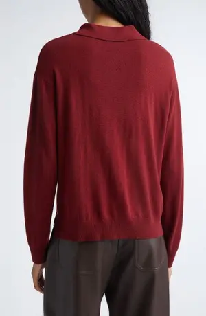 Max Mara Frisia Wool Polo Sweater - Raspberry
