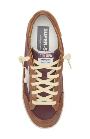 GOLDEN GOOSE Super-star Sneakers - Bordeaux/brown/beige