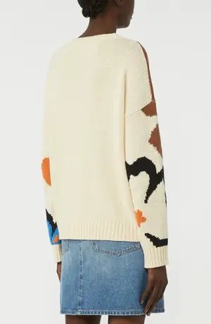 Max Mara Celebre Floral Oversize Sweater - Ivory Multi