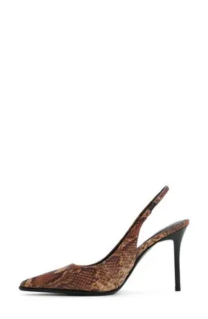 Aldo Pointed Slingback Pumps - Brown Multi