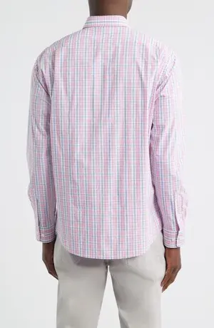 Johnnie-o Tinsley Plaid Everyday Performance Button-down Shirt - Snapper