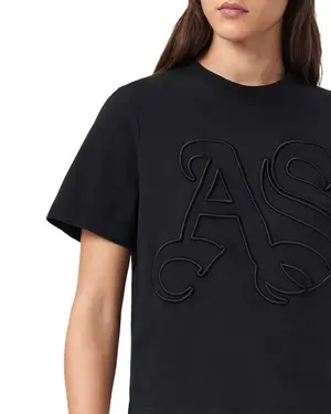 ALLSAINTS Lisa Embossed Tee - Black