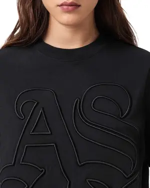 ALLSAINTS Lisa Embossed Tee - Black