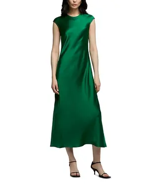 ARGENT Bias Silk Midi Dress