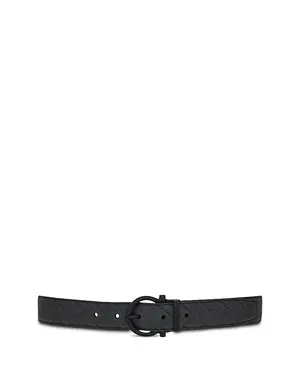 FERRAGAMO Adjustable Leather Belt - Nero