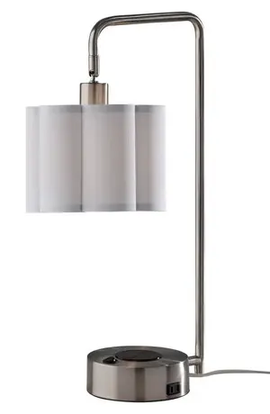 ADESSO Dover Supercharger Desk Lamp - Brushed Steel