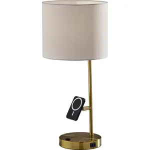 ADESSO Wyatt Supercharger Desk Lamp - Antique Brass