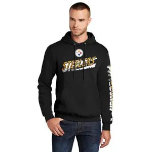 STARTER Pittsburgh Steelers Wordmark Logo Pullover Hoodie