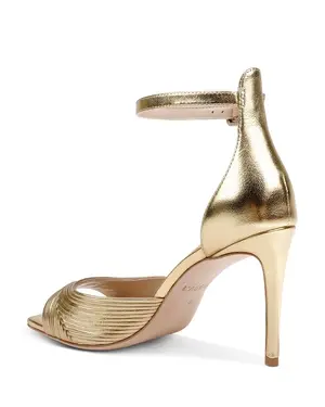 L'Agence Cici Metallic Leather Sandals