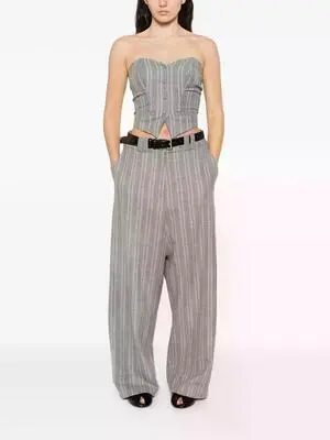VESTIAIRE D'UN OISEAU LIBRE Striped Wool Corset