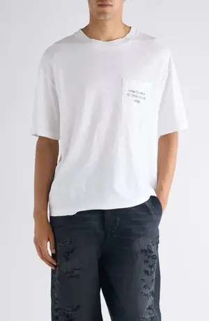 Acne Studios Exford Logo Pocket T-shirt - Off White