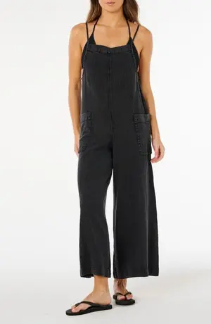 Rip Curl Cotton Surf Jumpsuit Black
