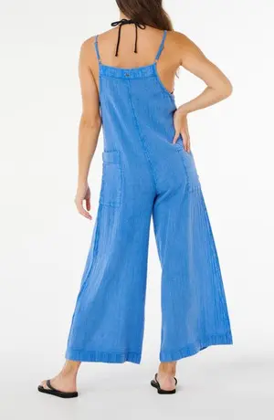 Rip Curl Cotton Surf Jumpsuit - Bright Blue