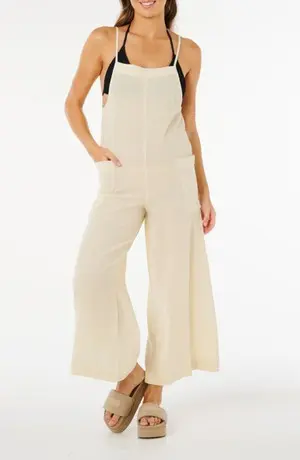 Rip Curl Cotton Surf Jumpsuit Natural