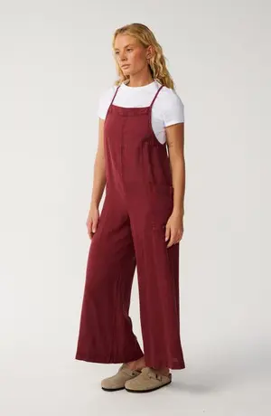 Rip Curl Cotton Surf Jumpsuit - Plum